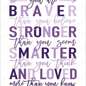 Beautiful Girl You Can Do Amazing Things, Braver Stronger Quote ...