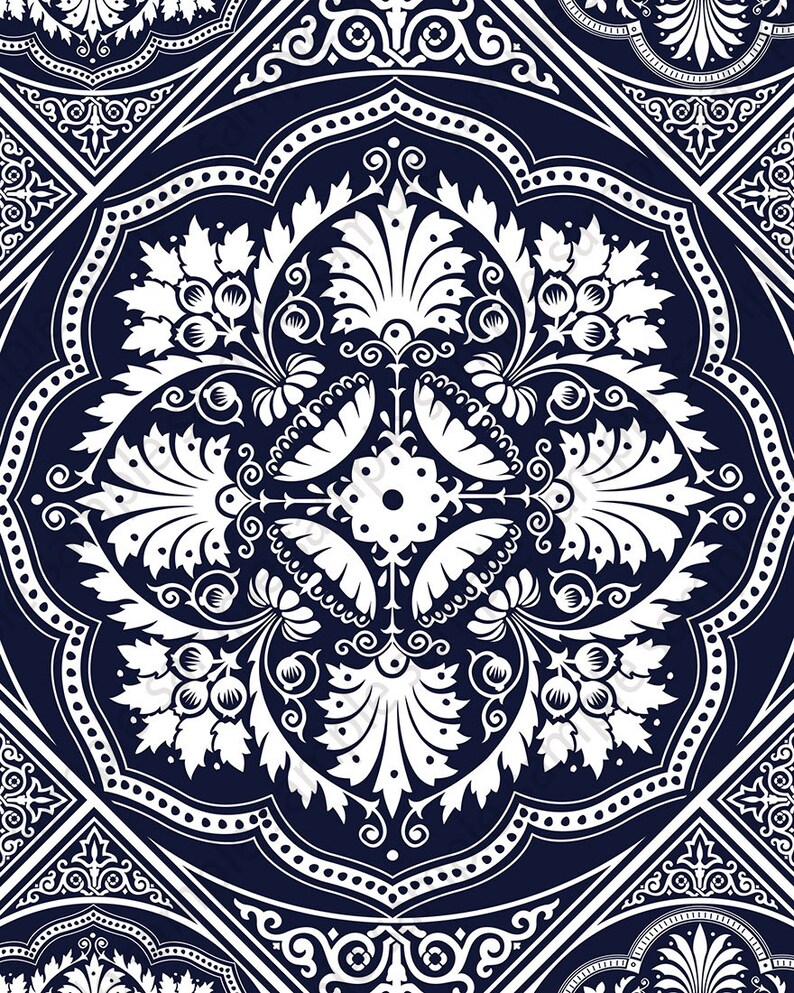 Digital Download Mosaic Tile Wall Art Prints PRINTABLE Set of | Etsy