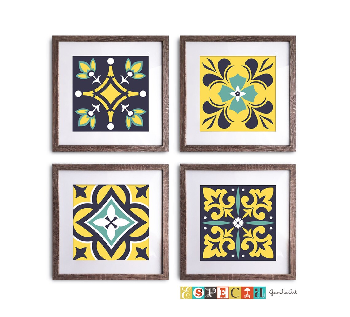 Mosaic Tile Wall Art PRINTABLE Kitchen Wall Decor Dining Room - Etsy