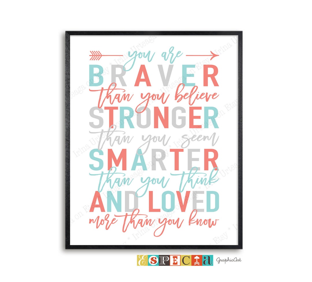 Winnie the Pooh Quotes for Baby Girl Nursery Decor, Coral Aqua Gray ...