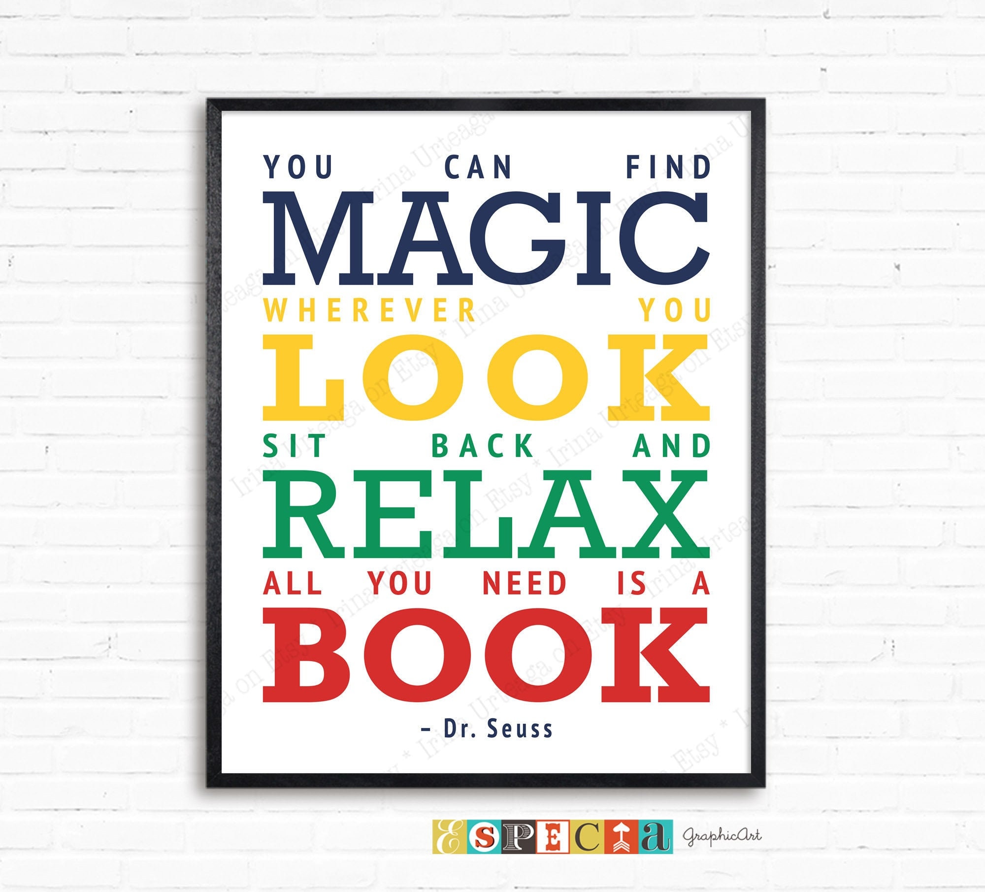 Dr Seuss You Can Find Magic Wherever You Look Printable Poster for DIY ...