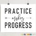 Practice Makes Progress Printable Wall Art Print for DIY Kids | Etsy