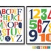 ABC and 123 Printable Art Digital Alphabet Prints for Toddler - Etsy