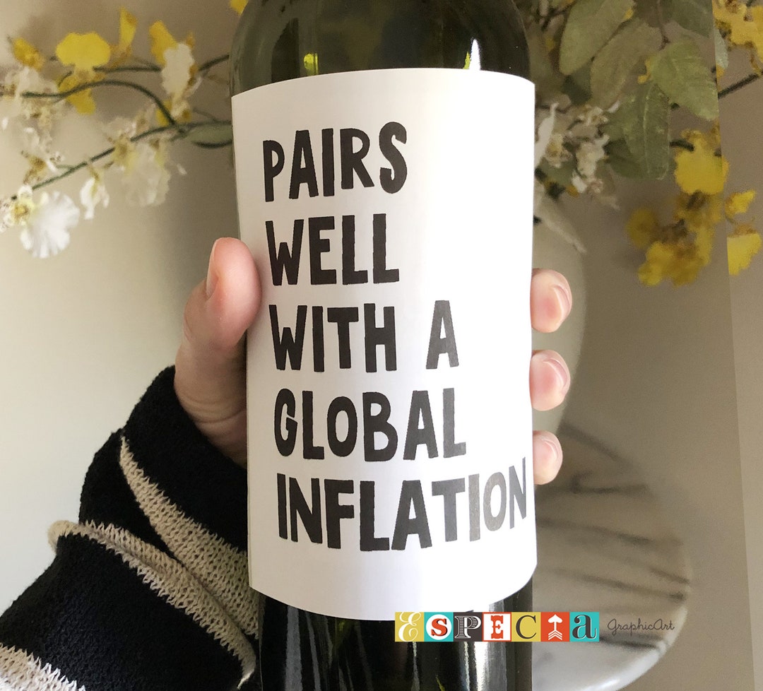 Wine Bottle Labels PRINTABLE 4x5 Label Pairs Well With a - Etsy