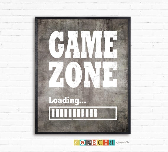 Game Zone Sign Printable Wall Art for Teen Boy Gaming Room | Etsy