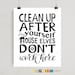 House Rules Printable Wall Art for DIY Kitchen Decor Clean up - Etsy