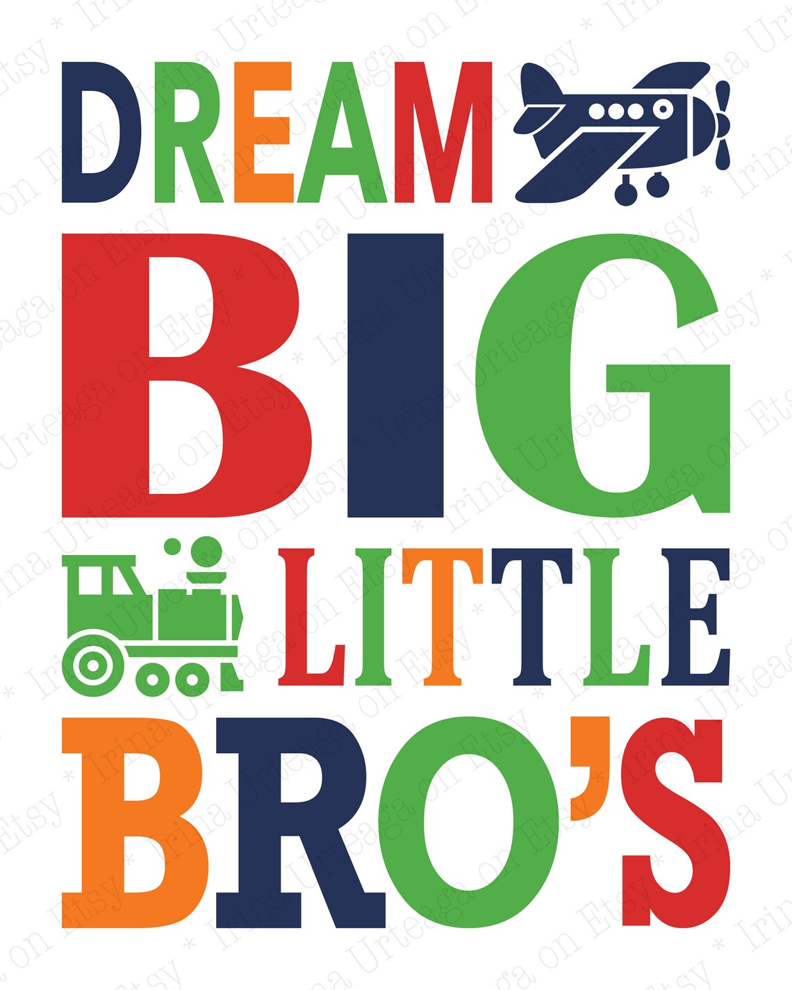 Dream Big Printable Wall Art for Little Boys Bedroom, Kids Play Area or ...