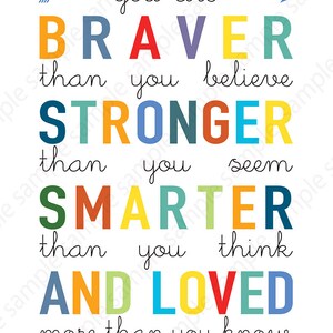 Winnie the Pooh Quote for DIY Kids Room Decor, Printable Wall Art ...