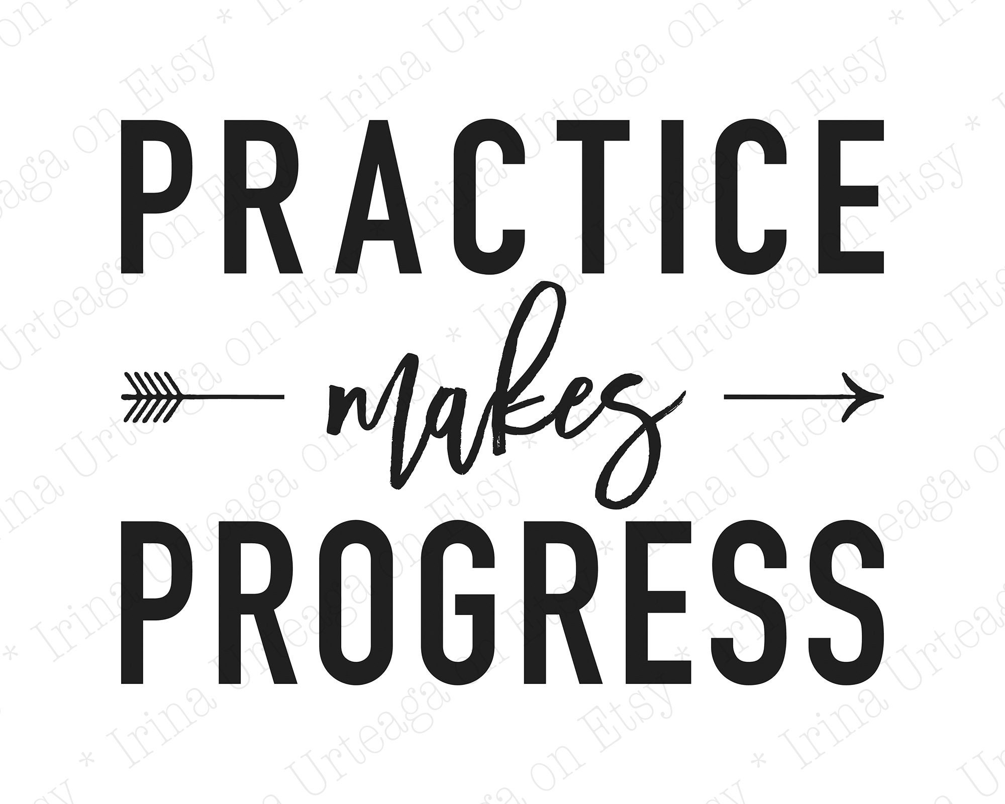 Practice Makes Progress Printable Wall Art Print for DIY Kids | Etsy