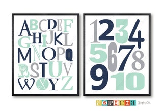 Navy and Gray - Etsy