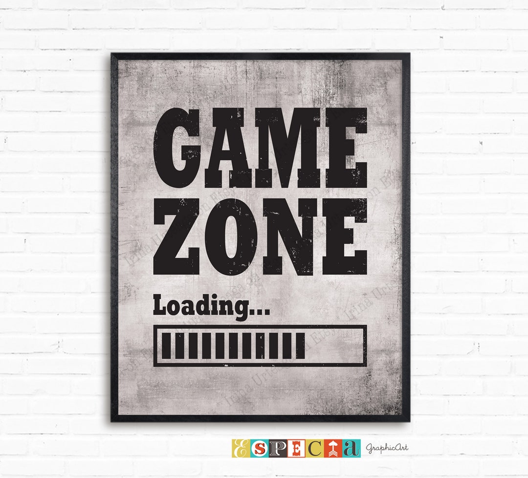 Game Zone Loading Poster: Teen Boy Room Decor (digital Download) - Etsy