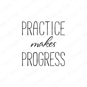 Practice Makes Progress Printable Wall Art Print for DIY Kids Room or ...