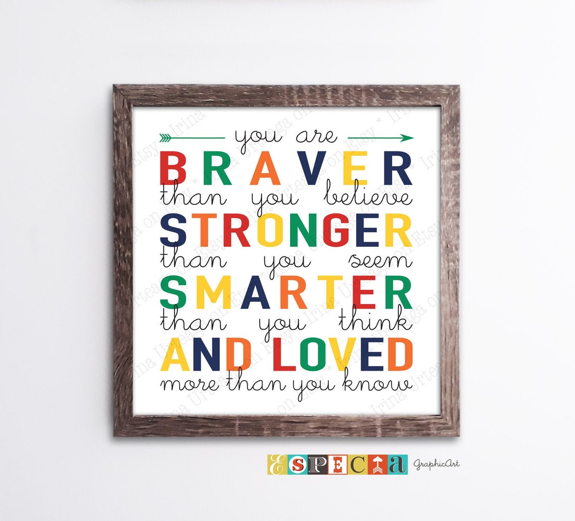 Printable wall art quotes for DIY kids playroom nursery or | Etsy