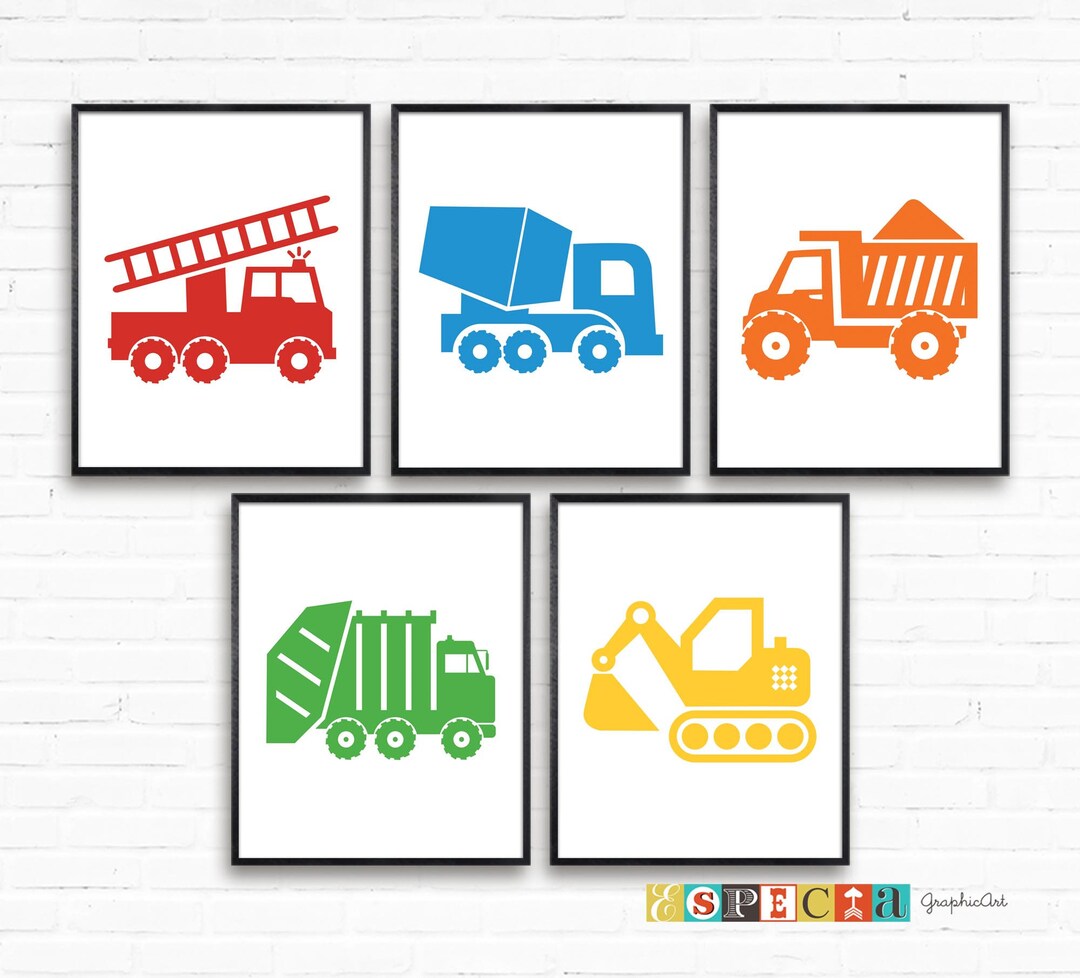 Vehicles Printable Wall Art for DIY Transportation Theme Playroom or ...