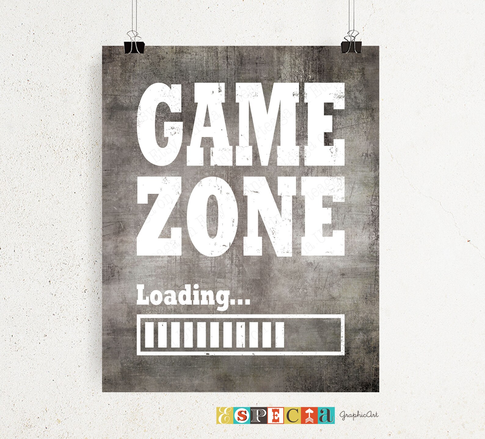 Game Zone Sign Printable Wall Art for Teen Boy Gaming Room | Etsy