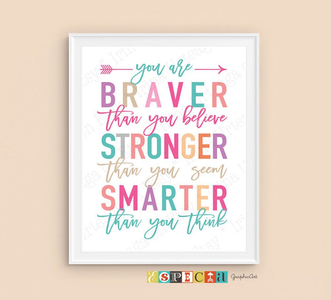 Winnie the Pooh Quote Printable Wall Art for Girls Room Decor, You Are ...
