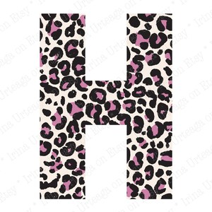 Leopard Initial Print, Letter H Poster, Printable Wall Art for DIY Girl ...