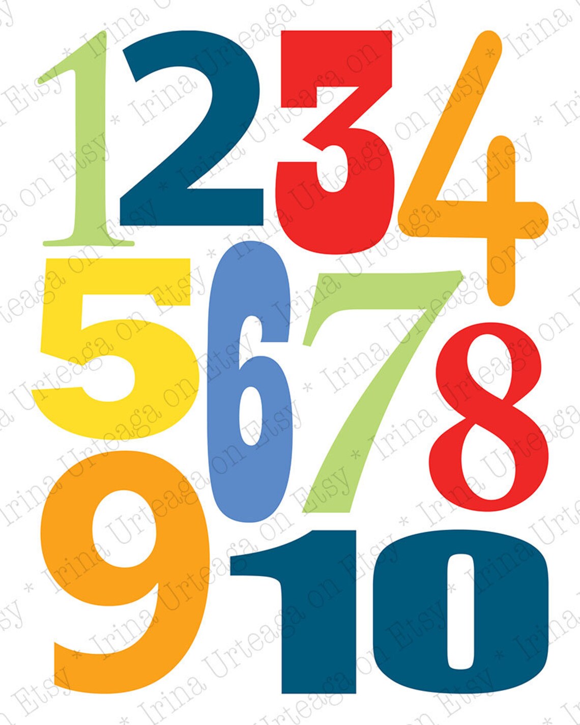 Printable Alphabet Numbers Posters 8x10 16x20 Downloadable - Etsy