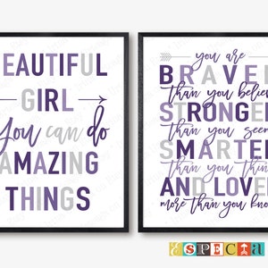 You Can Do Amazing Things Printable Posters, DIY Girl Room Decor ...