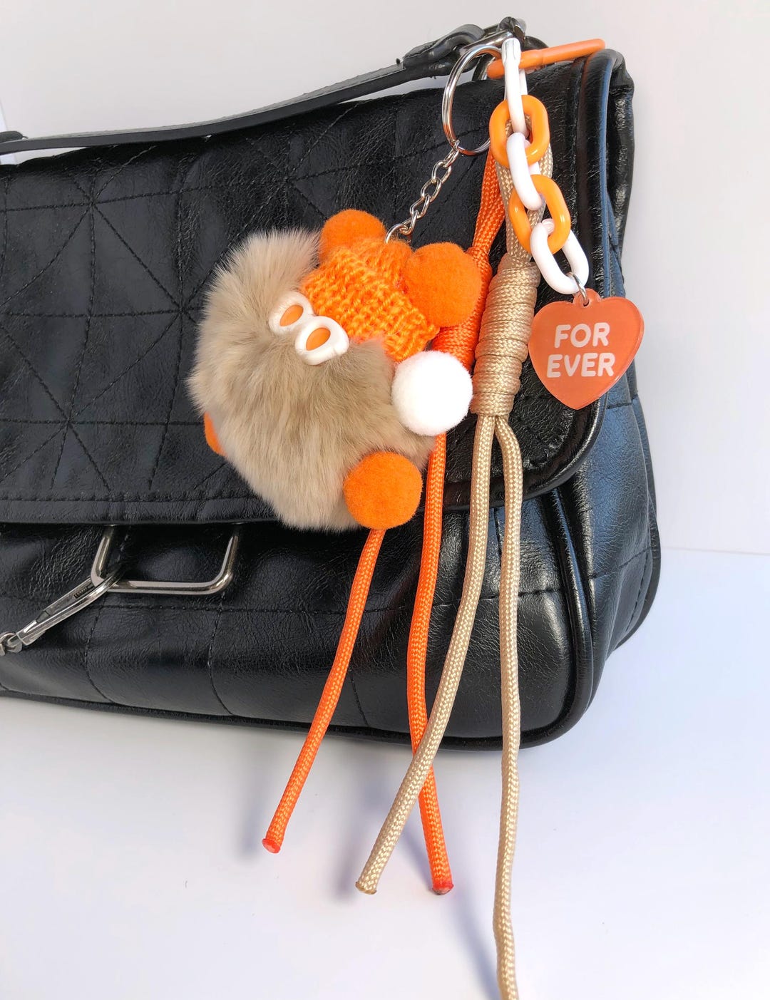 Adorable Plush Keychain Bag Charm, Rope Lanyard Charms, Handbag ...