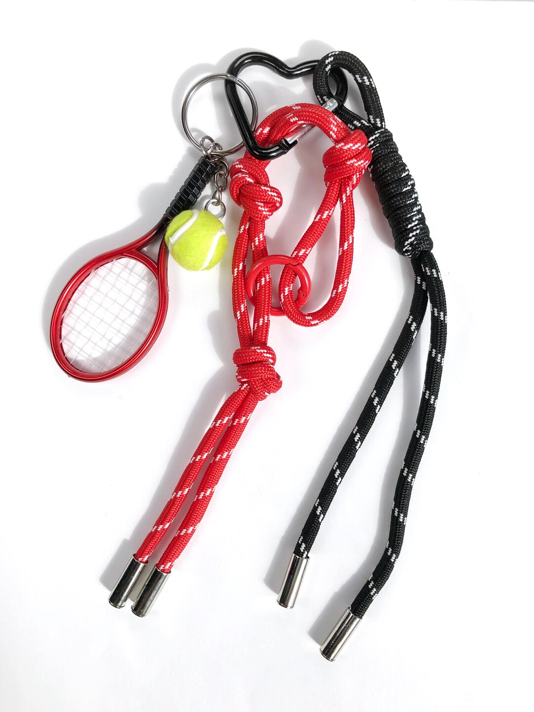 Paracord Keychain Rope Bag Charm, Cute Sports Theme Tennis Keychain ...