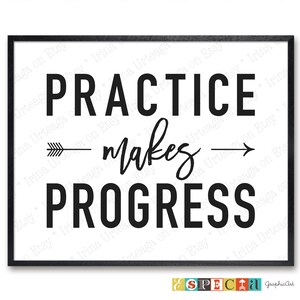 Practice Makes Progress Printable Wall Art Print for DIY Kids Room ...