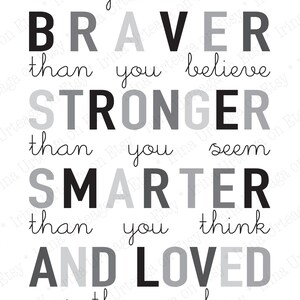 Monochrome Nursery Print, Printable Kids Room Poster, Winnie the Pooh ...