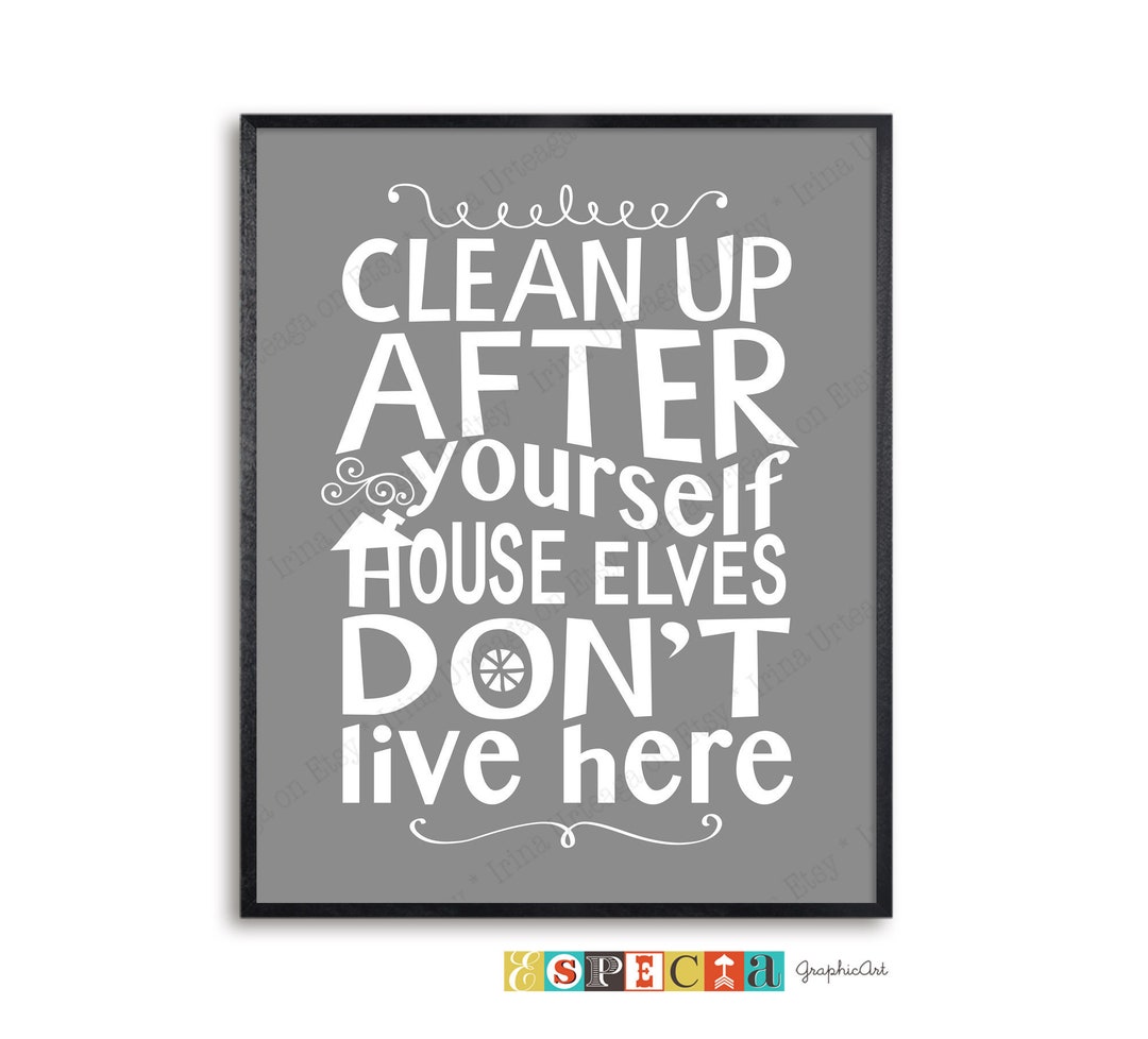 Kitchen Rules Sign PRINTABLE Wall Art House Cleaning DIGITAL Download ...