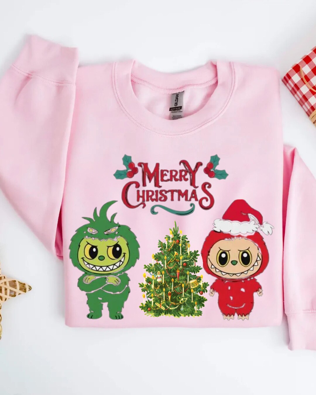 Merry Grinchmas Monster Graphic Sweater, Whimsical Christmas Top - Etsy