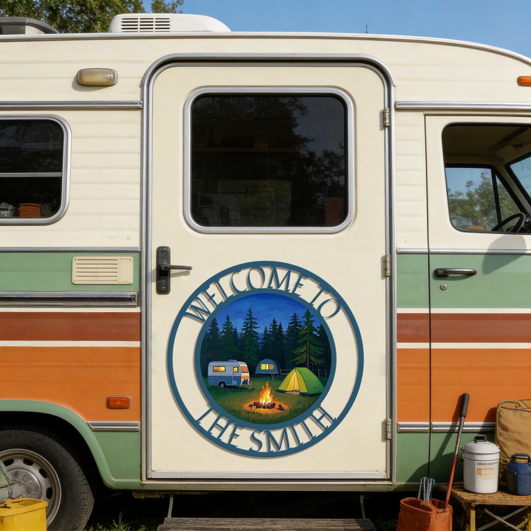 Custom Night Camping Name Signs - RV Decor - Personalized Camper Gifts ...