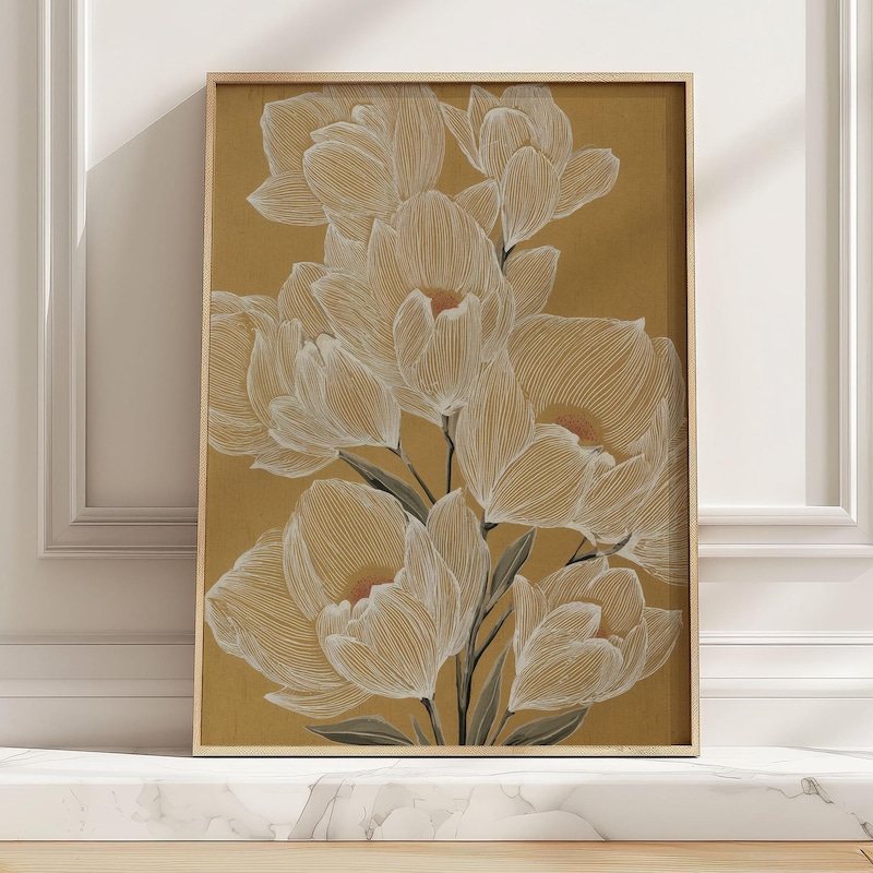 Magnolia Poster Line Art - Etsy