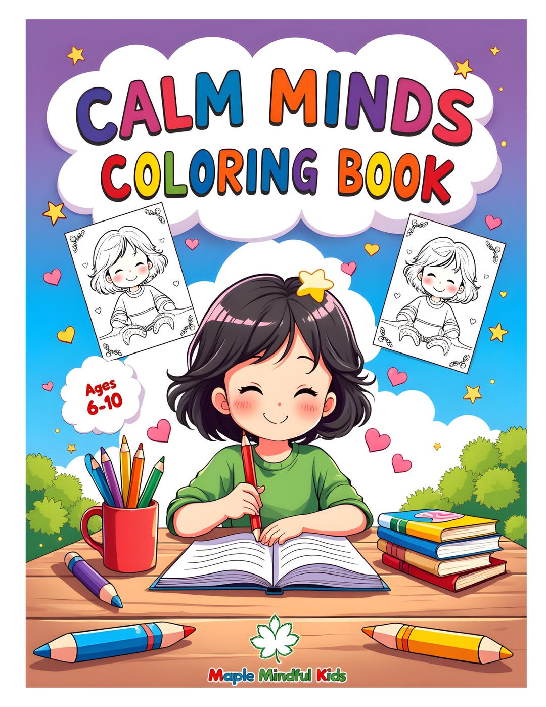 Calm Mind Colouring Book for Kids: Anxiety Relief Activities (PDF) - Etsy