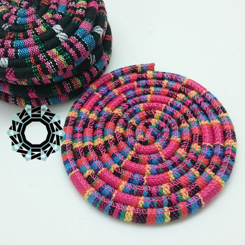 Round Colorful Textile Drink Coaster Ooak Handmade Textile - Etsy