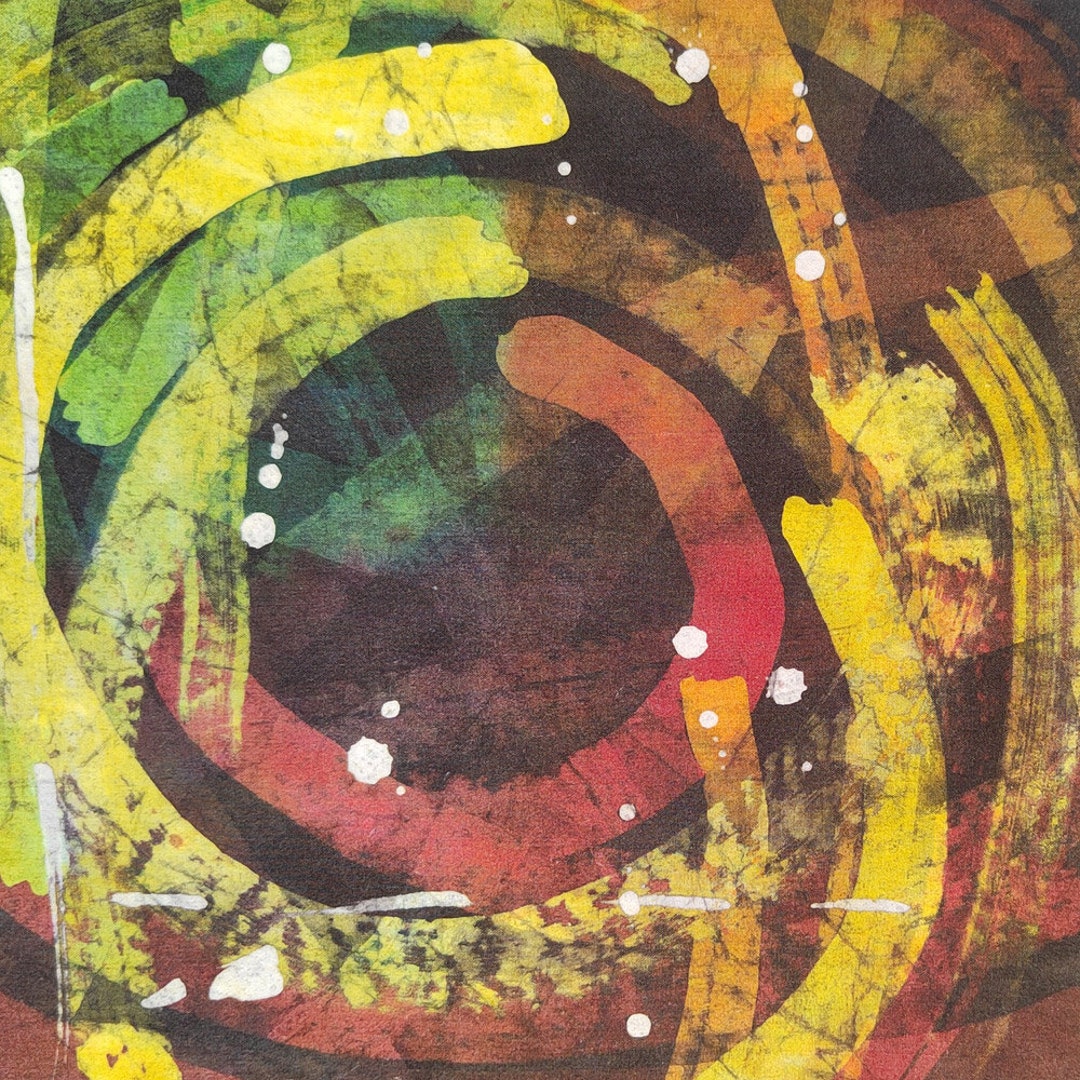 Batik, Painting, Textil Table Decoration, Ooak Handmade Textile, Unique ...