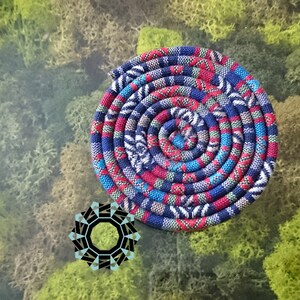 Round Blue Textile Drink Coaster, Ooak Handmade Textile Coaster, Unique ...