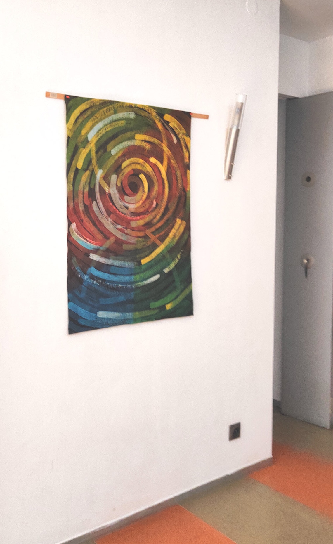 Batik, Painting, Textil Wall Decoration, Ooak Handmade Textile Mandala ...