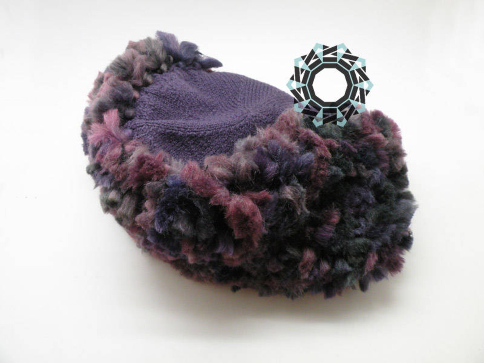 Fluffy Beanie, Purple Cap, Winter Hat Woman, Fluffy Winter Cap, Fluffy ...
