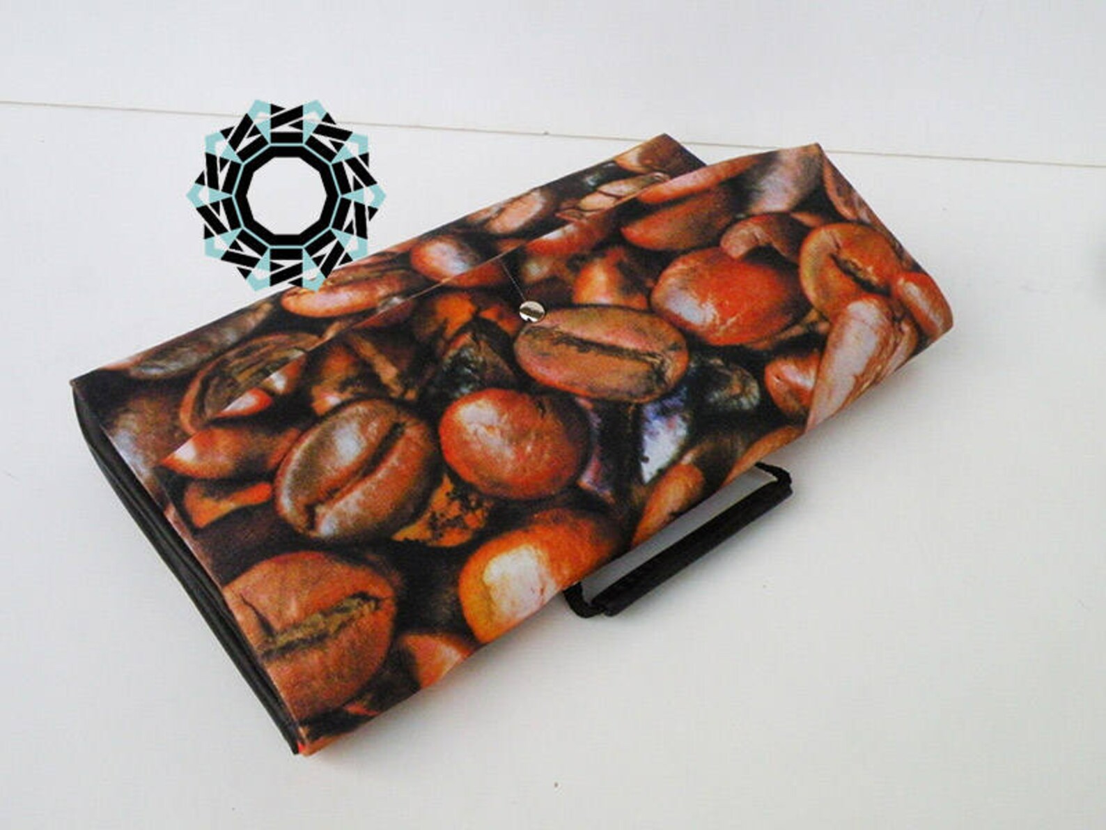 Brown Shoulder Bag, OOAK Casual Handbag, Coffee Theme Bag, Womans Brown ...