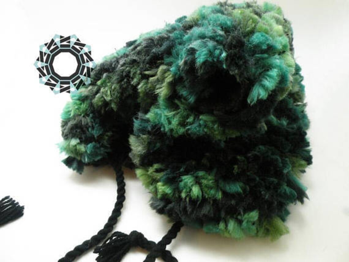 Fluffy Green Cap, Winter Hood Hat, Winter Cap Woman, Man Winter Cap ...