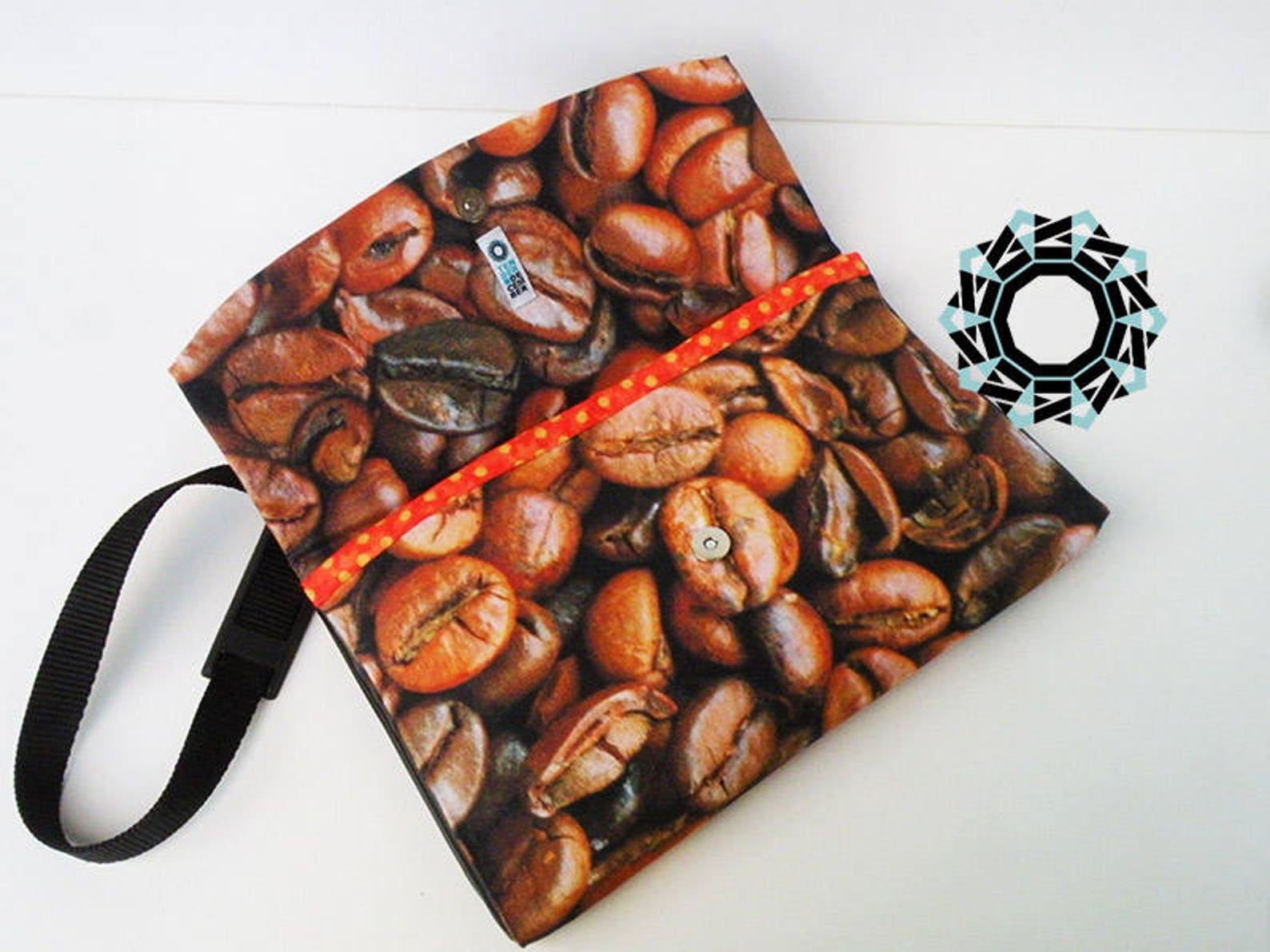 Brown Shoulder Bag, OOAK Casual Handbag, Coffee Theme Bag, Womans Brown ...