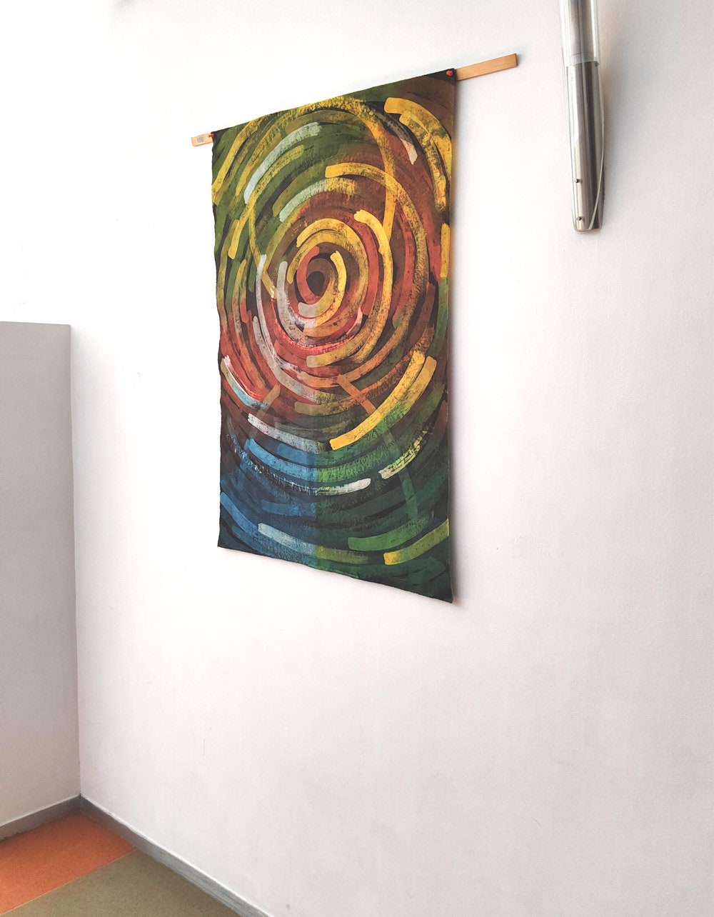 Batik, Painting, Textil Wall Decoration, Ooak Handmade Textile Mandala ...