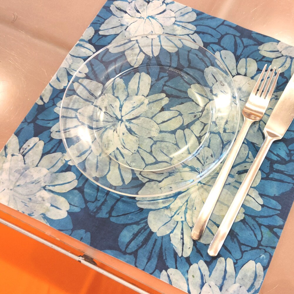 Batik, Painting, Textil Table Decoration, Ooak Handmade Textile, Unique ...