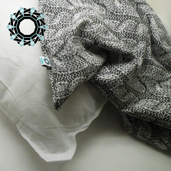 Gray Cushion Printed With a Knitted Stitch Pattern, Living Room Pillow ...
