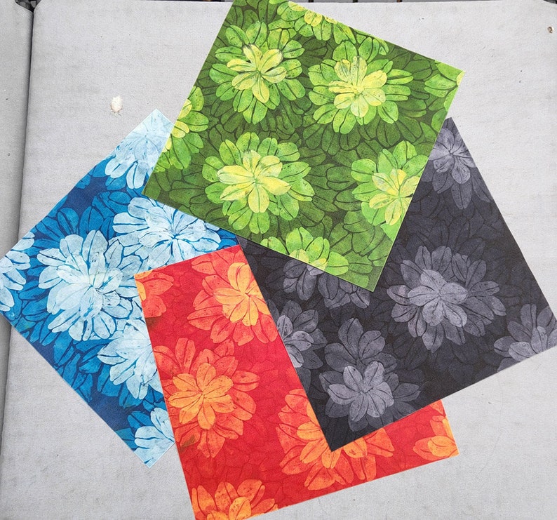 Batik, Painting, Textil Table Decoration, Ooak Handmade Textile, Unique ...