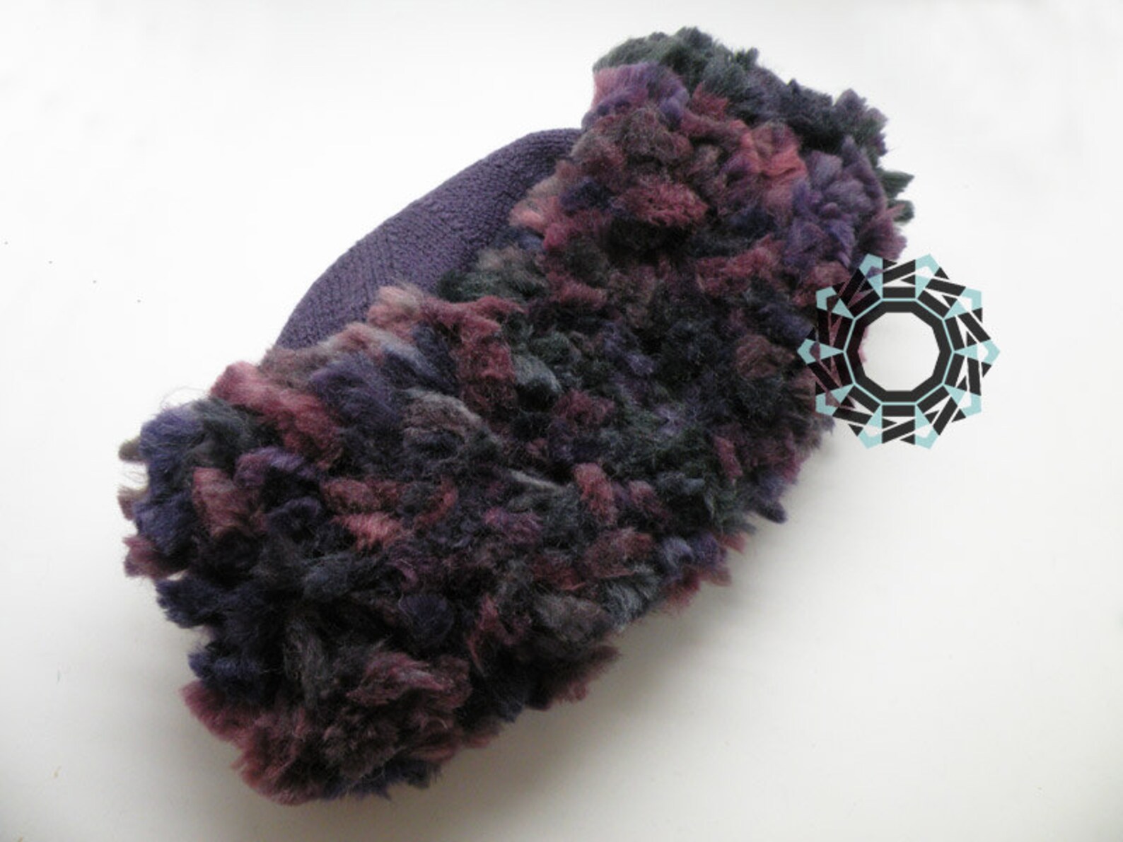 Fluffy Beanie, Purple Cap, Winter Hat Woman, Fluffy Winter Cap, Fluffy ...