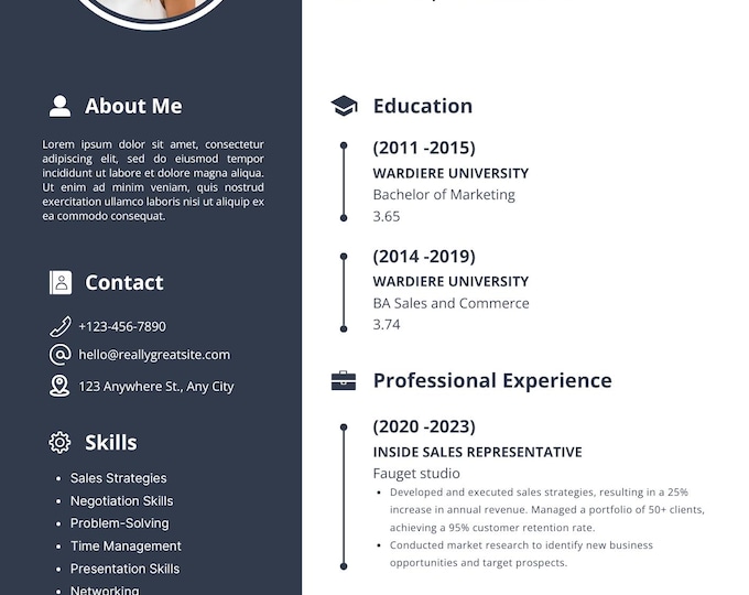 Editable Modern CV TEMPLATE for Microsoft Word Professional Resume ...
