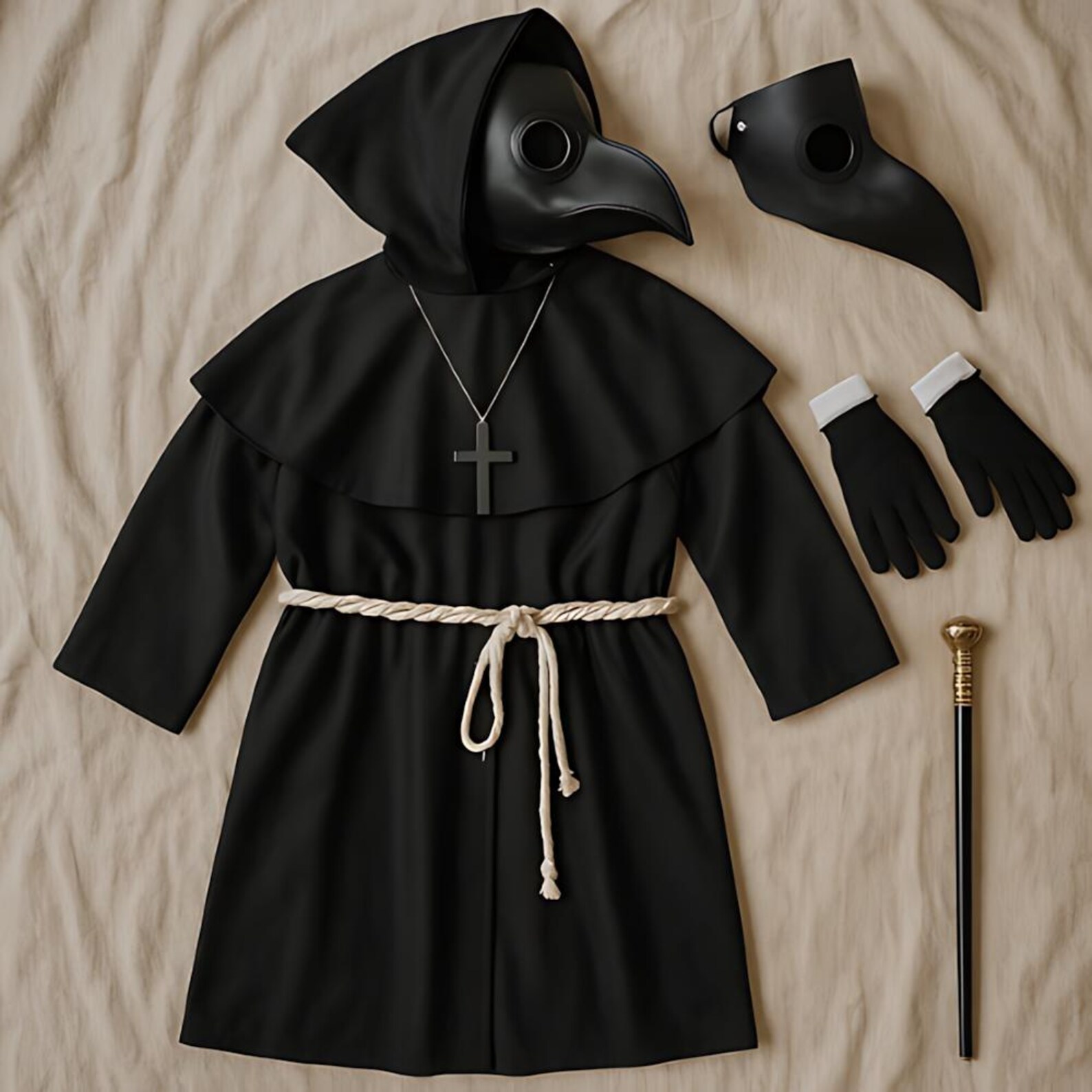 Medieval Monk Costume: Unisex Halloween Priest Robe, Gothic Cosplay - Etsy