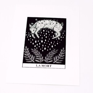 Death Black and Silver Tarot Screen Print - Etsy