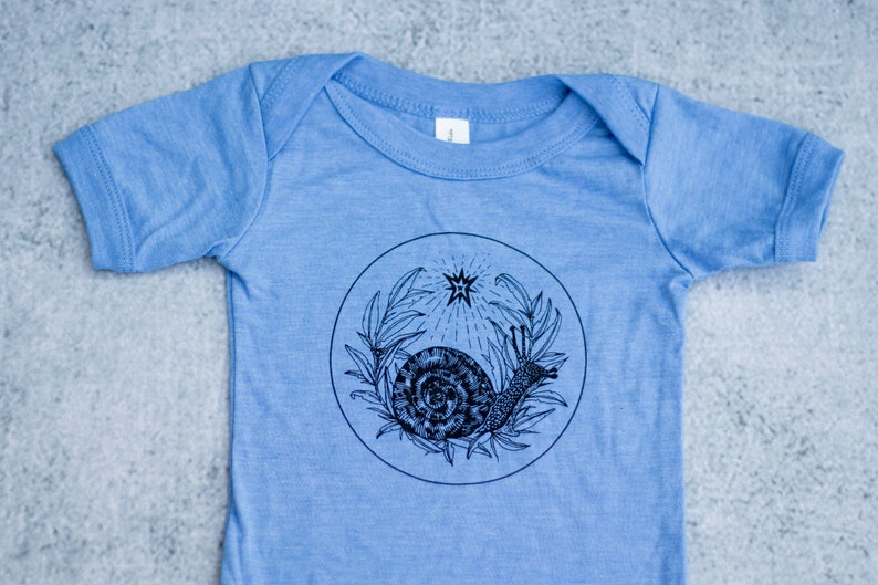 Snail and Star Blue Infant Bodysuit - Etsy