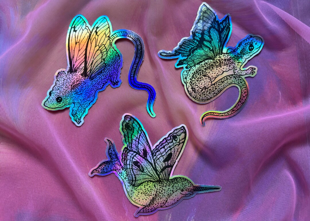 Fairy Creatures Holographic Foil Sticker 3 Pack - Etsy